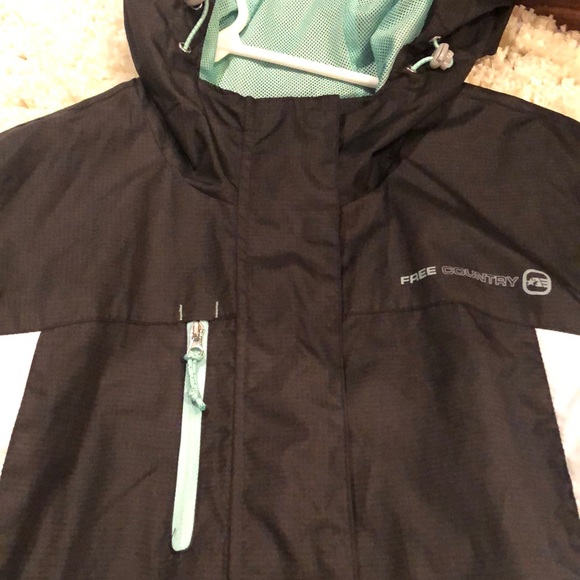 Free Country | Jackets & Coats | Cute Windbreakerraincoat Bw With Mint ...